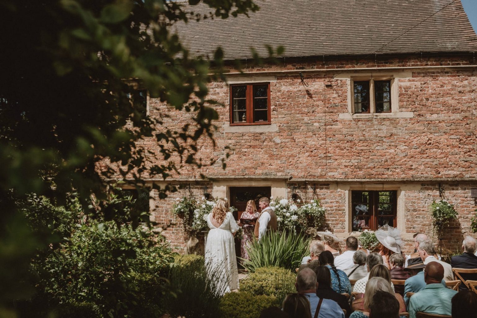 Tom and Louise's stunning walled garden celebrant wedding in the Peak ...